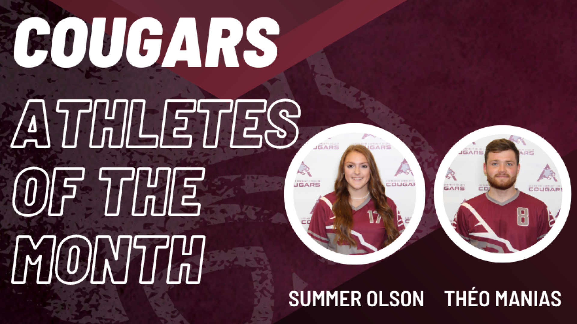 Athletes of the Month for September | Assiniboine College